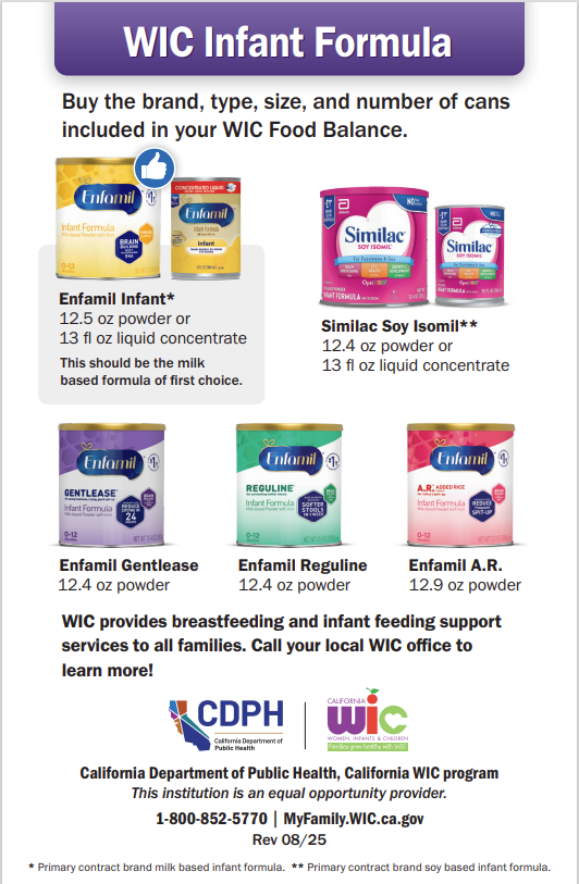 California WIC Formula