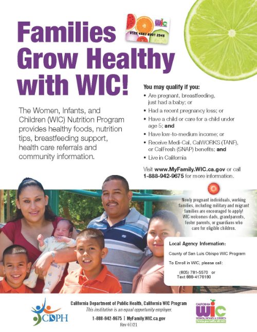 Women, Infants and Children (WIC) - County of San Luis Obispo